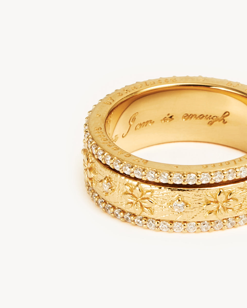 18k Gold Vermeil I Am Enough Spinning Meditation Ring – by charlotte