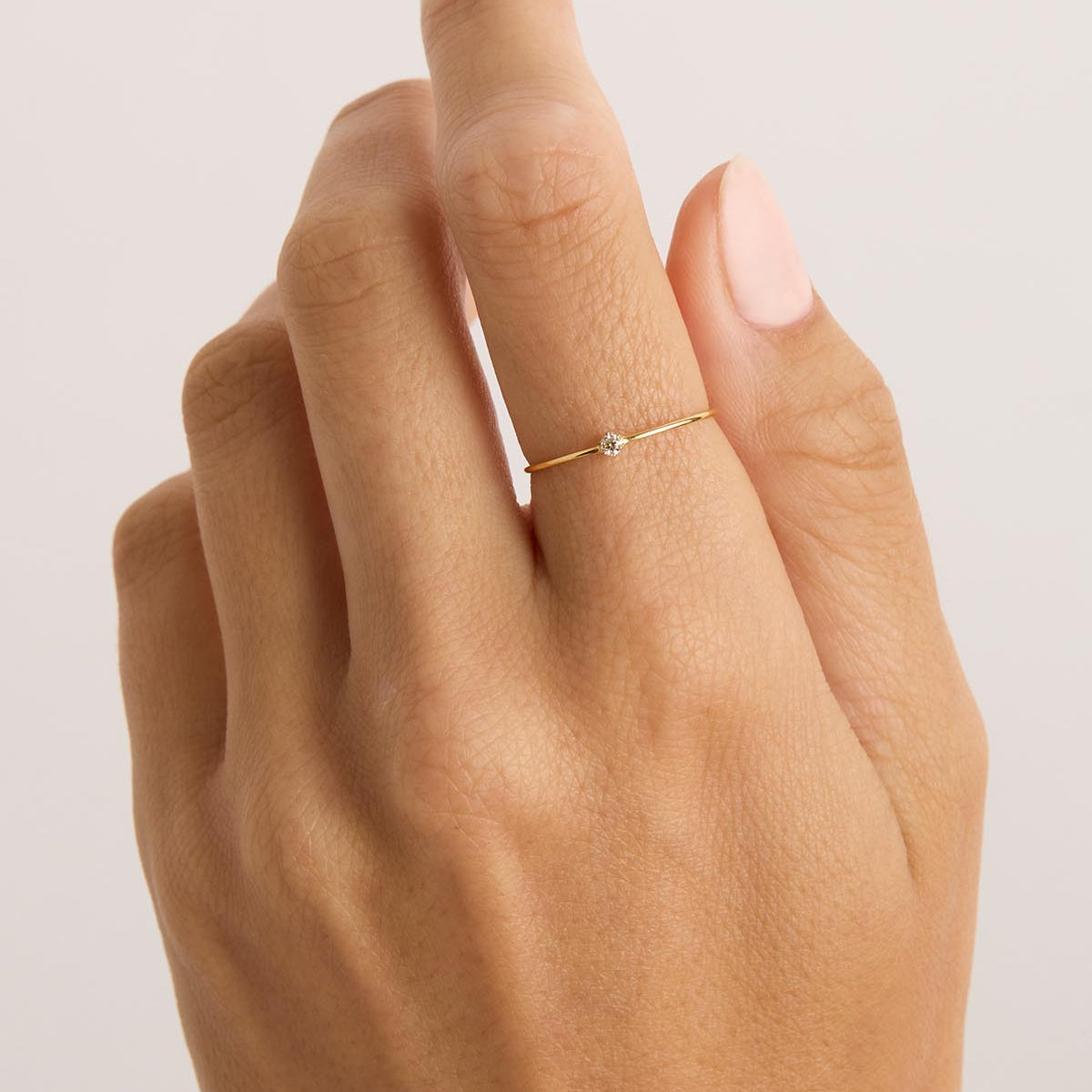 14k Gold Drop Diamond Ring | By Charlotte – by charlotte