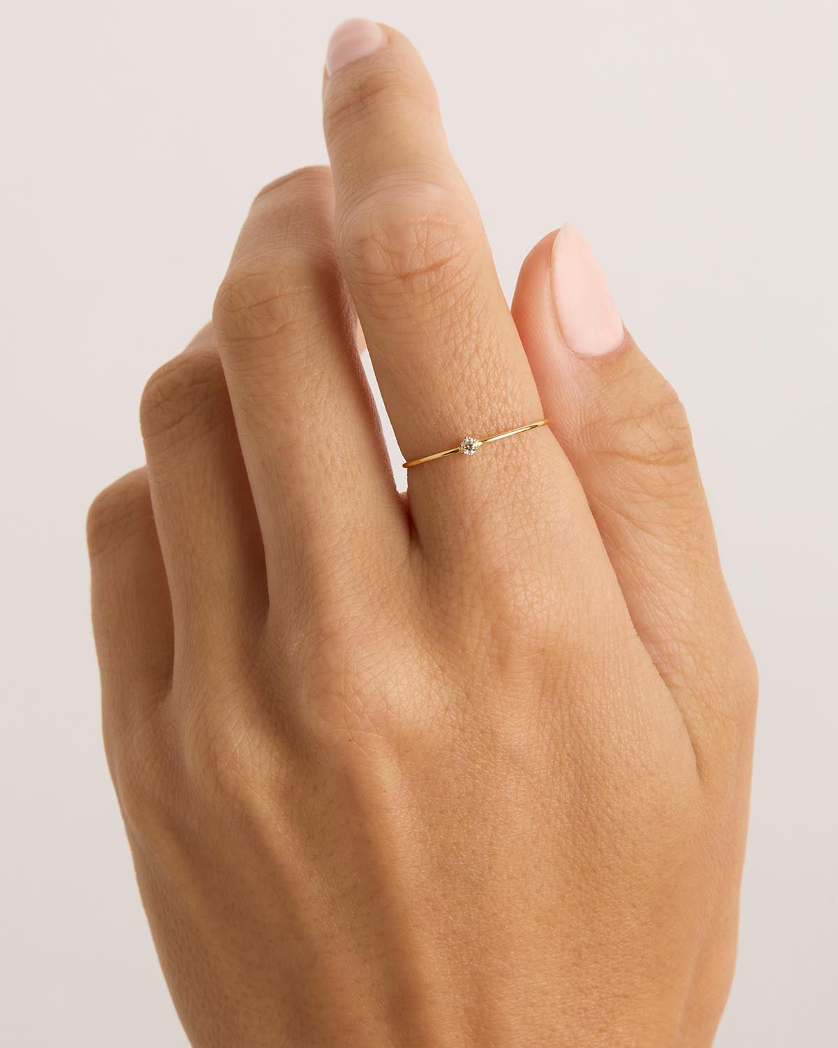 14k Gold Drop Diamond Ring | By Charlotte – by charlotte